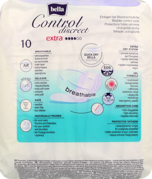 BELLA, Control Discreet , wkładki urologiczne, Extra, 10 szt ...