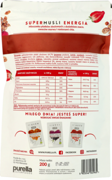 PURELLA SUPERFOODS, Super Musli Energia, mieszanka płatków zbożowych ...