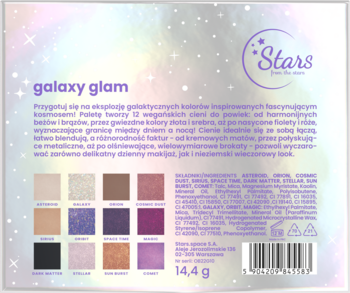 STARS FROM THE STARS, , paleta cieni do powiek, Galaxy Glam, 14,4 g ...