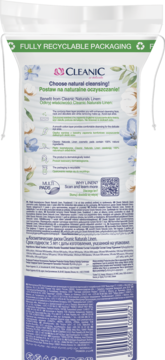 CLEANIC, płatki kosmetyczne, z włóknami lnu, 90 szt. | Drogeria Rossmann.pl