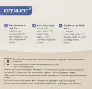 IDEENWELT, , projektor Led biały gwiazdki, 1 szt. | Drogeria Rossmann.pl