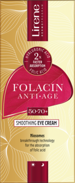 LIRENE, Folacin Anti-Age, krem pod oczy wygładzający 50/70+, 15 ml, 15 ...