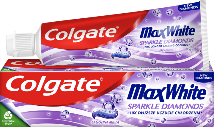 COLGATE, Max White Sparkle Diamonds, pasta do zębów, łagodna mięta, 75 ...