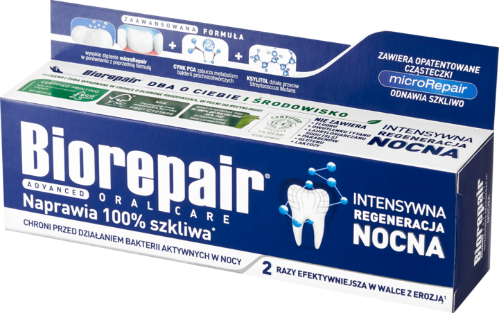 BIOREPAIR, Oral Care Advanced, pasta do zębów, nocna regeneracja, 75 ml ...
