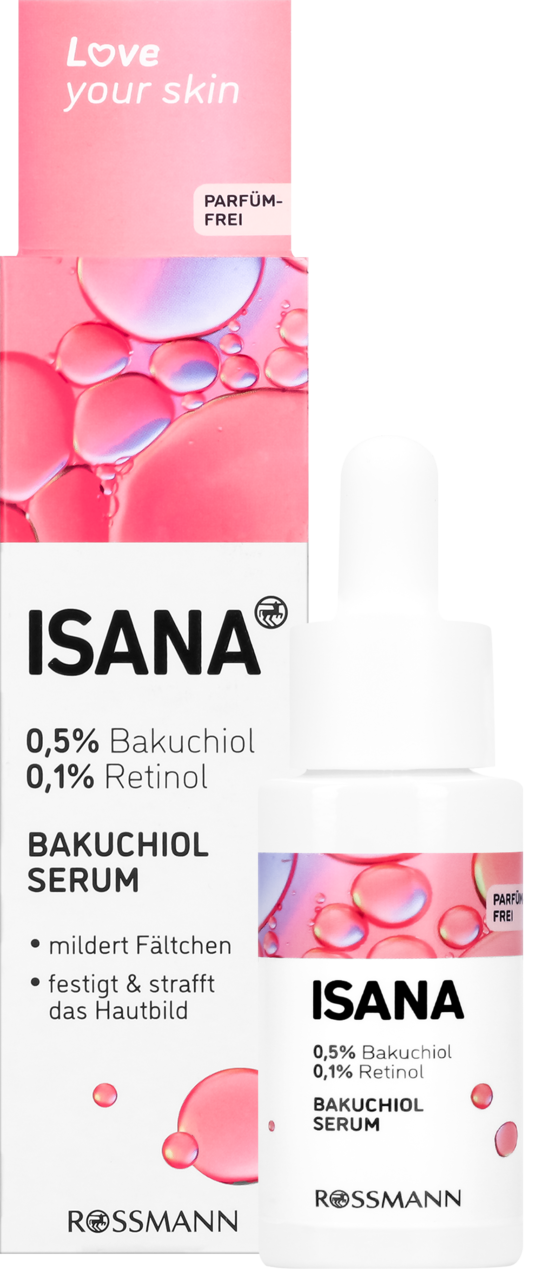 ISANA, Love Your Skin , serum do twarzy z Bakuchiolem, 30 ml | Drogeria ...