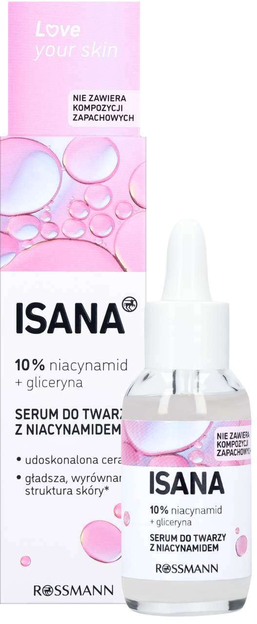 ISANA, Love Your Skin , serum do twarzy z Niacynamidem, 30 ml ...