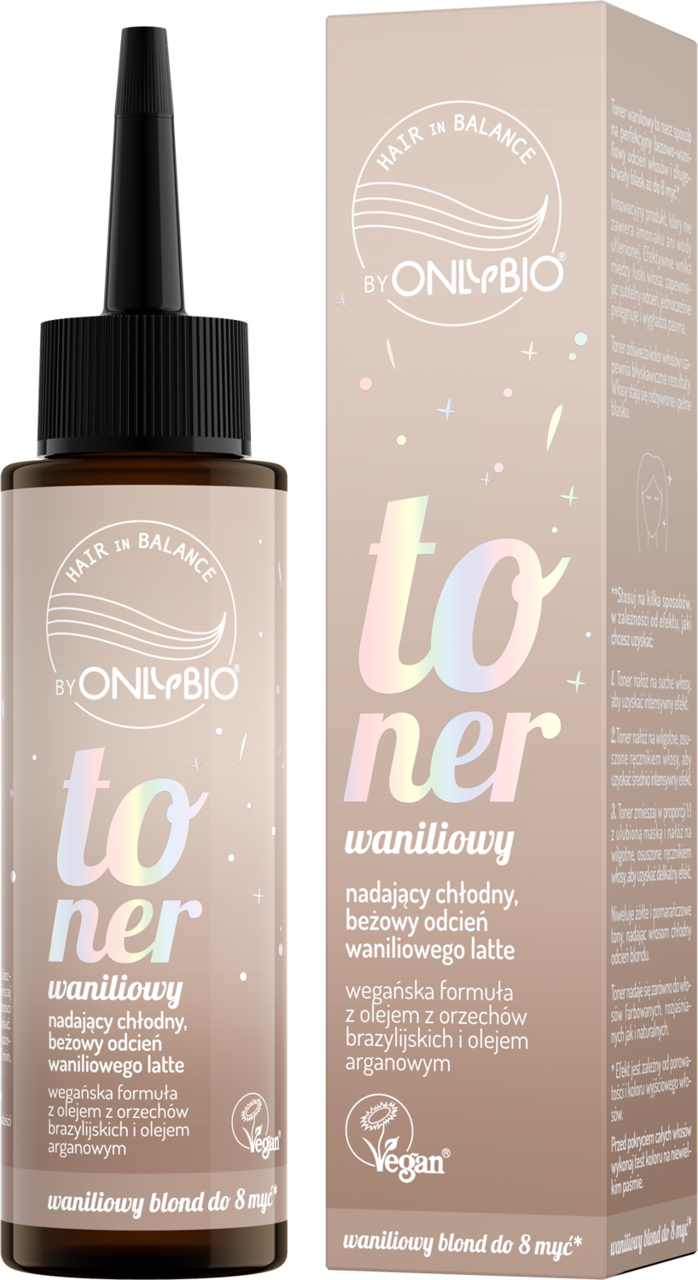 HAIR IN BALANCE BY ONLYBIO, toner do włosów, Waniliowy, 100 ml ...