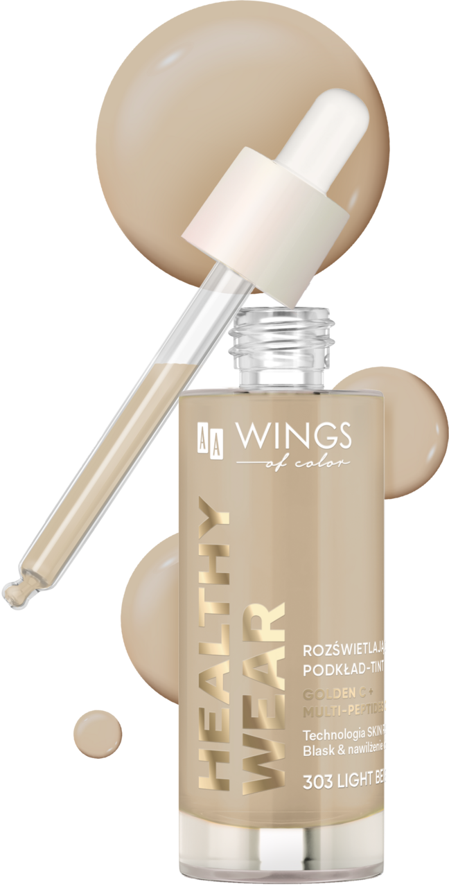 AA WINGS OF COLOR, Healthy Wear , podkład-tint, rozświetlający, nr 303 ...