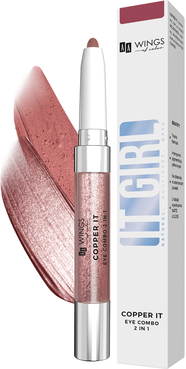 AA WINGS OF COLOR, , cień w sztyfcie+cien w płynie, 2w1, Red Bronze ...