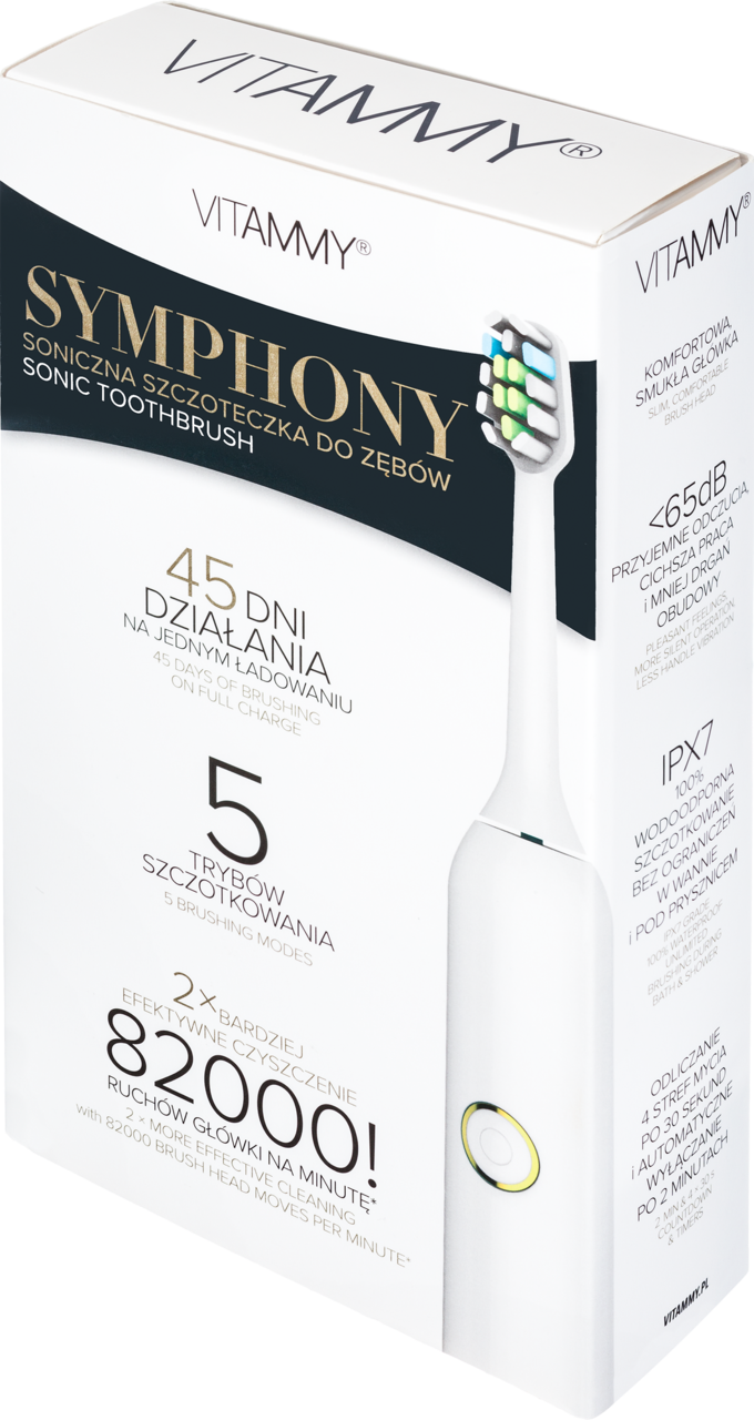 VITAMMY, Symphony , szczoteczka soniczna, biała, 1 szt. | Drogeria Rossmann.pl