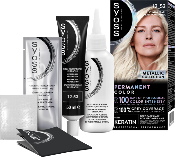 SYOSS, Permanent Color Metallic Collection, farba do włosów, trwała, 12 ...