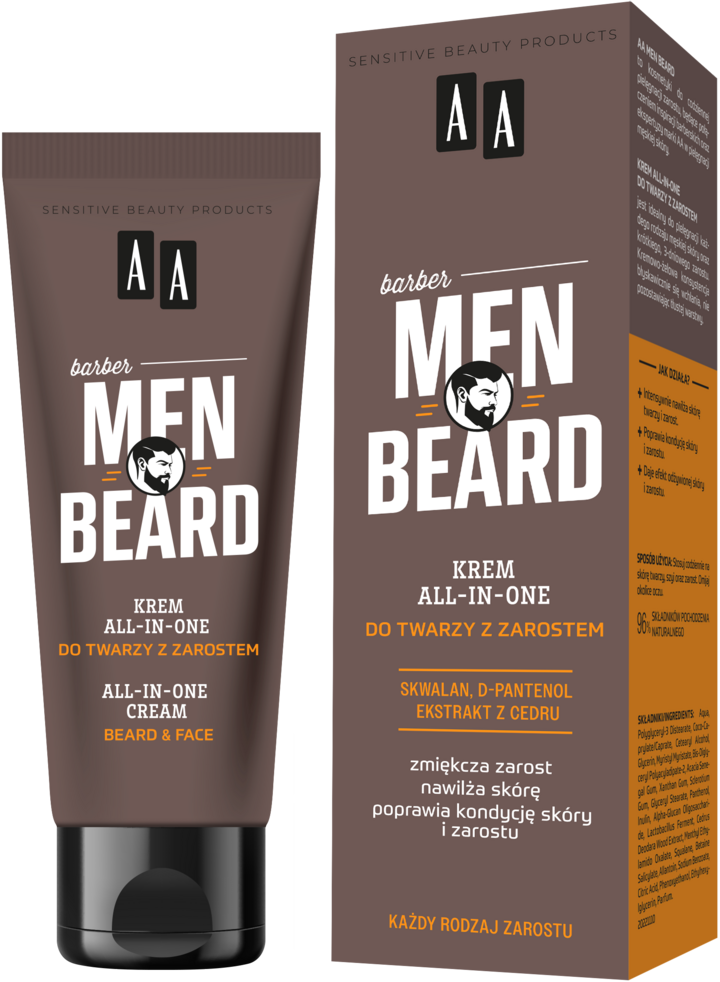 AA MEN, Beard , krem do twarzy z zarostem All-in-One, 50 ml | Drogeria ...