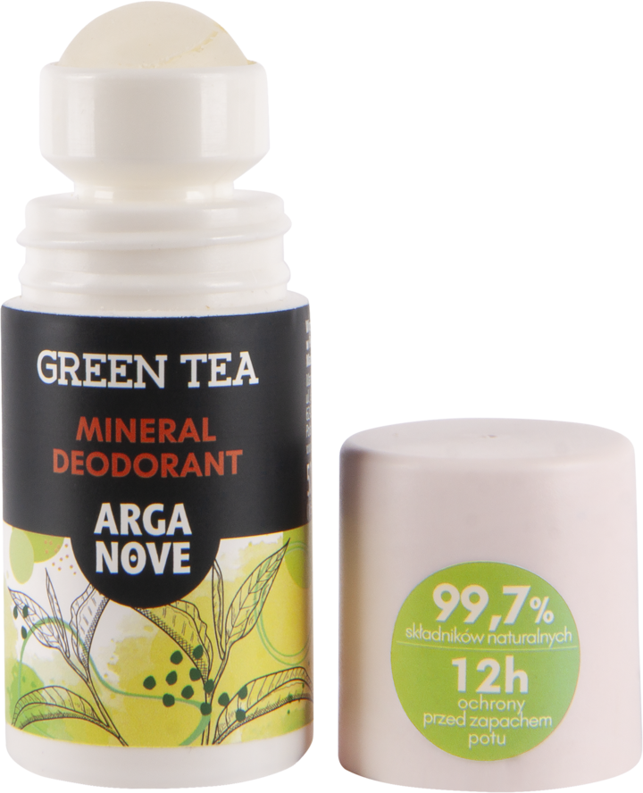 ARGANOVE, dezodorant w kulce, mineralny, ałunowy, Green Tea, 50 ml ...