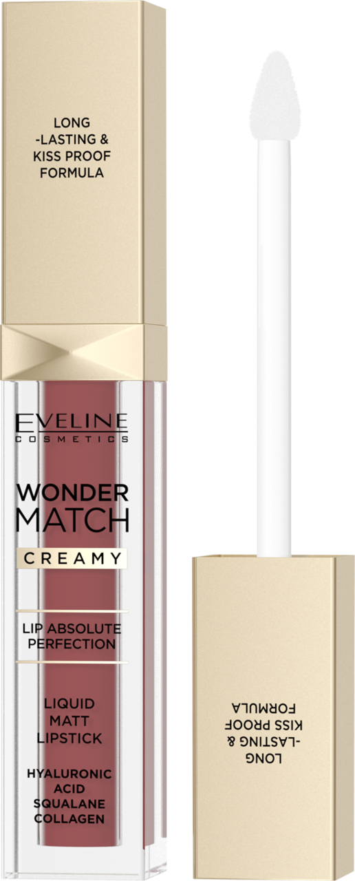 EVELINE COSMETICS, Wonder Match , pomadka do ust, w płynie, matowa, nr 07, formuła long-lasting ...