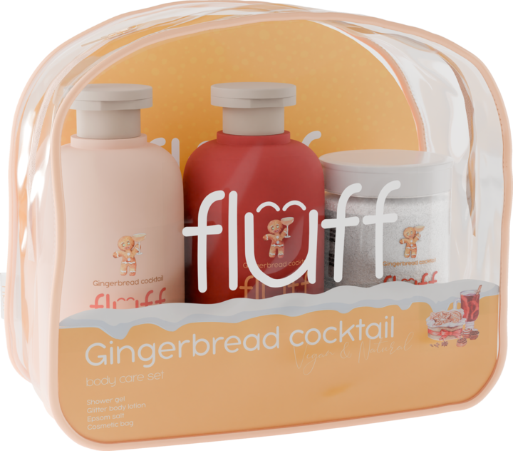 FLUFF, , zestaw kosmetyków, żel pod prysznic + balsam do ciała + sól ...
