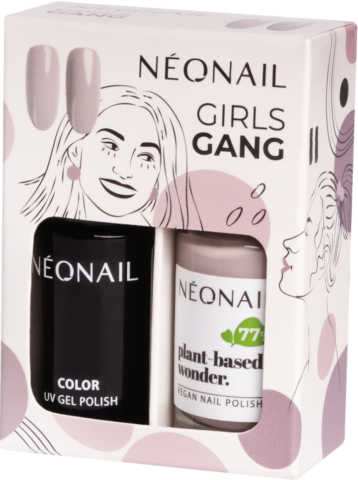 NEONAIL, , zestaw: lakier hybrydowy + lakier do paznokci, Jungle Blush ...