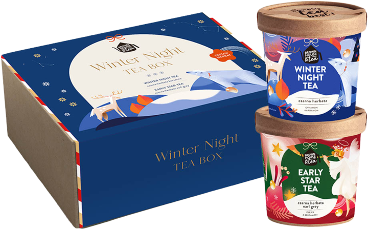 BROWN HOUSE & TEA, , zestaw herbat czarna liściasta z cynamonem i ...