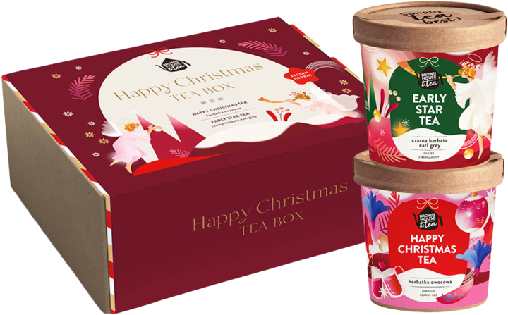 BROWN HOUSE & TEA, , zestaw herbat, owocowa sypana z kwiatem hibiskusa ...