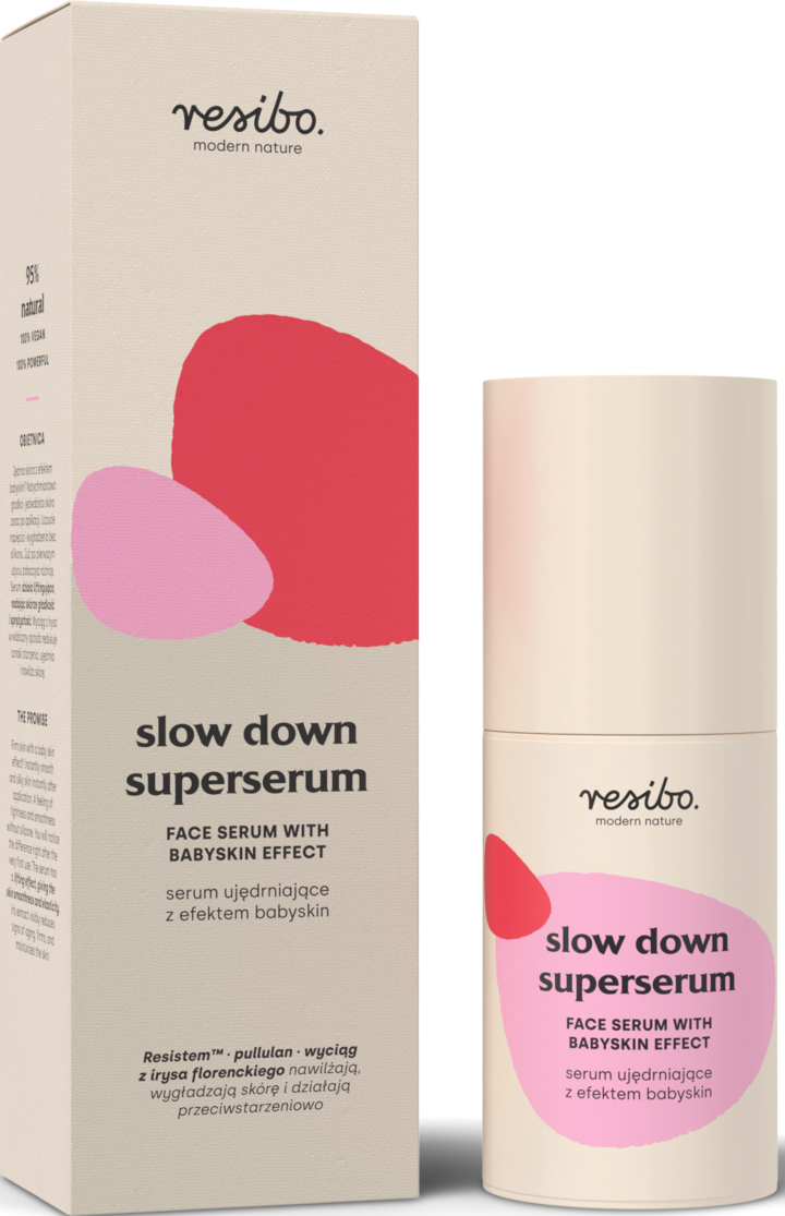 RESIBO, Slow Down , serum do twarzy, ujędrniające, z efektem babyskin ...