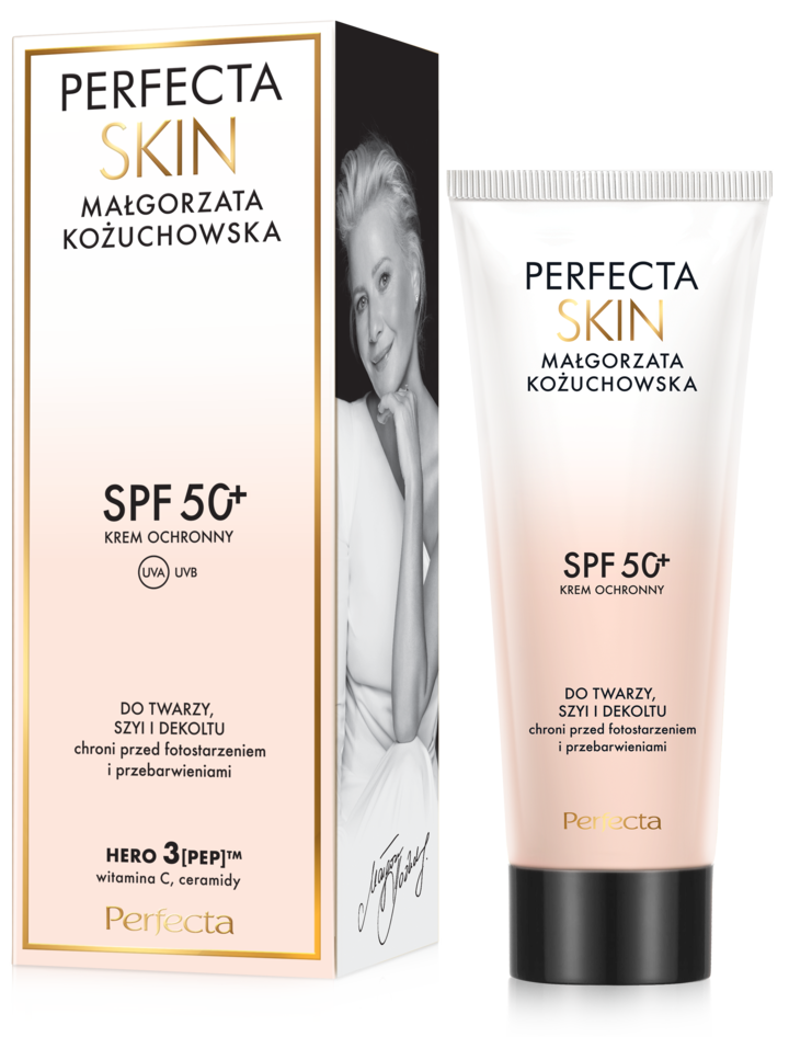 PERFECTA, , krem do twarzy, szyi i dekoltu, ochronny, SPF50+, 40 ml ...