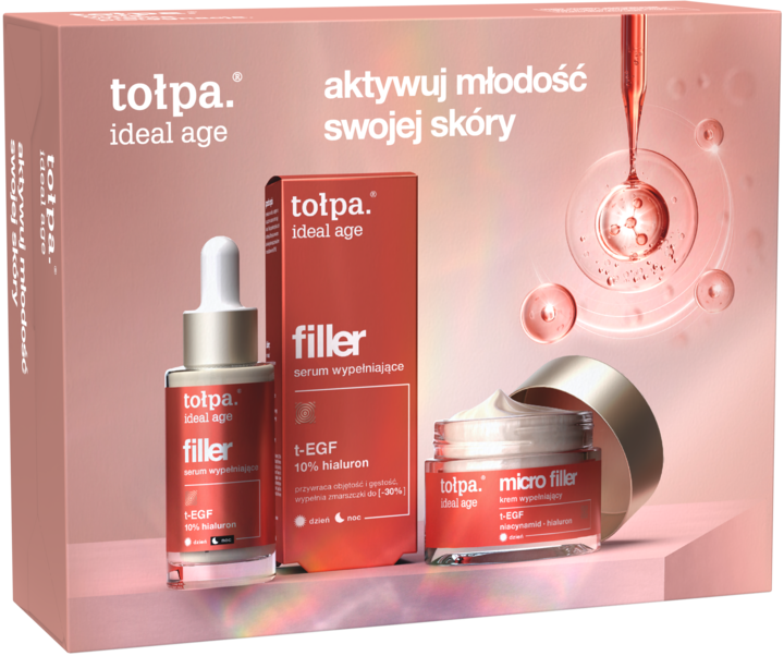 TOŁPA, , zestaw kosmetyków do twarzy, serum + krem wypełniający, 1 szt ...