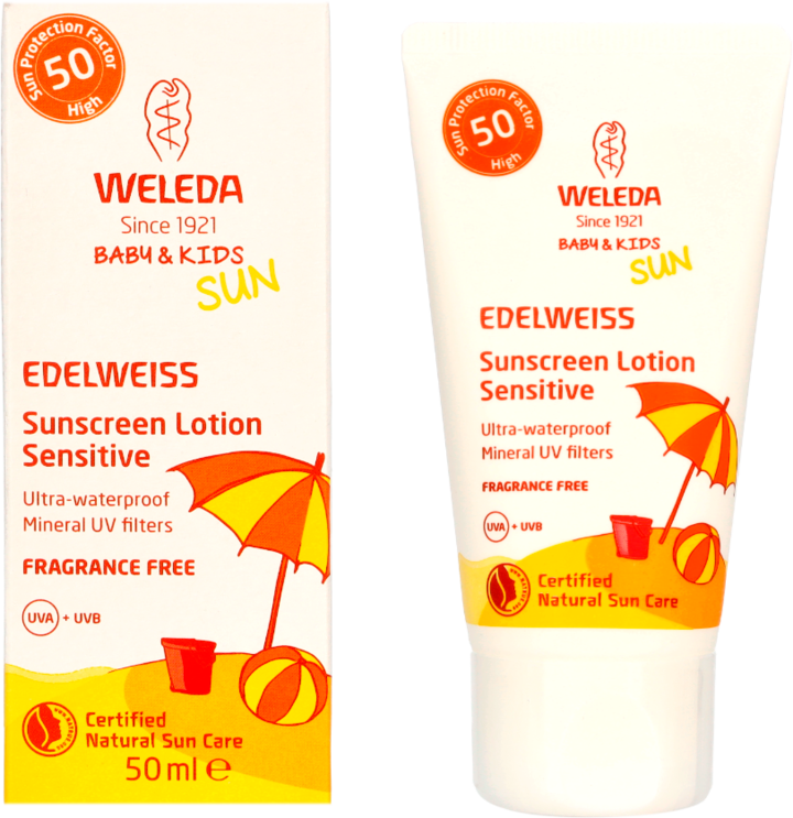 WELEDA, Baby & Kids Sun, krem przeciwsłoneczny, SPF 50, 50 ml ...