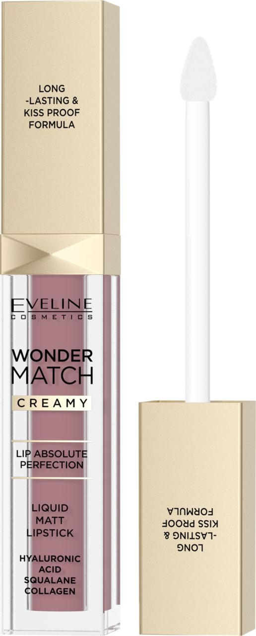 EVELINE COSMETICS, Wonder Match , pomadka do ust, w płynie, matowa, nr 04A, formuła long-lasting ...