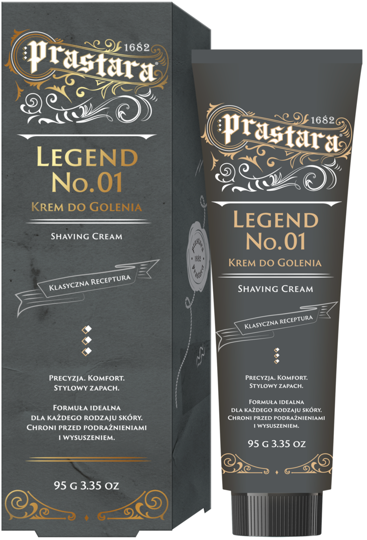 PRASTARA, Legend No.01 , krem do golenia, dla każdego rodzaju skóry, 95 ...