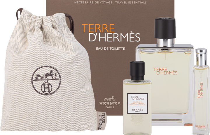 HERMES, Terre D'Hermes , zestaw dla mężczyzn, woda toaletowa 100ml + woda toaletowa 15ml + żel ...