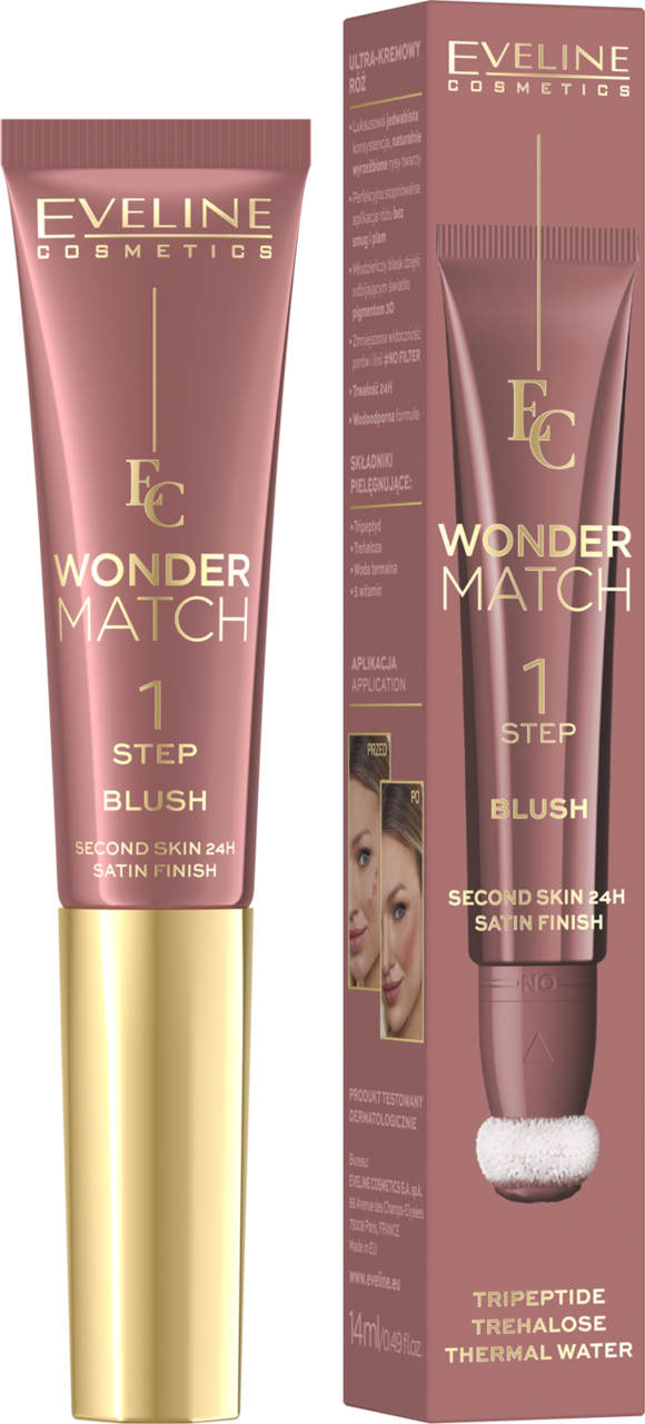 EVELINE COSMETICS, Wonder Match , róż do policzków, kremowy, nr 02, 14 ml | Drogeria Rossmann.pl