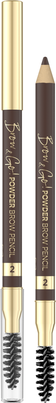 EVELINE COSMETICS, Brow&Go! , kredka do brwi, pudrowa, nr 02 Medium Brown, 1 szt. | Drogeria ...