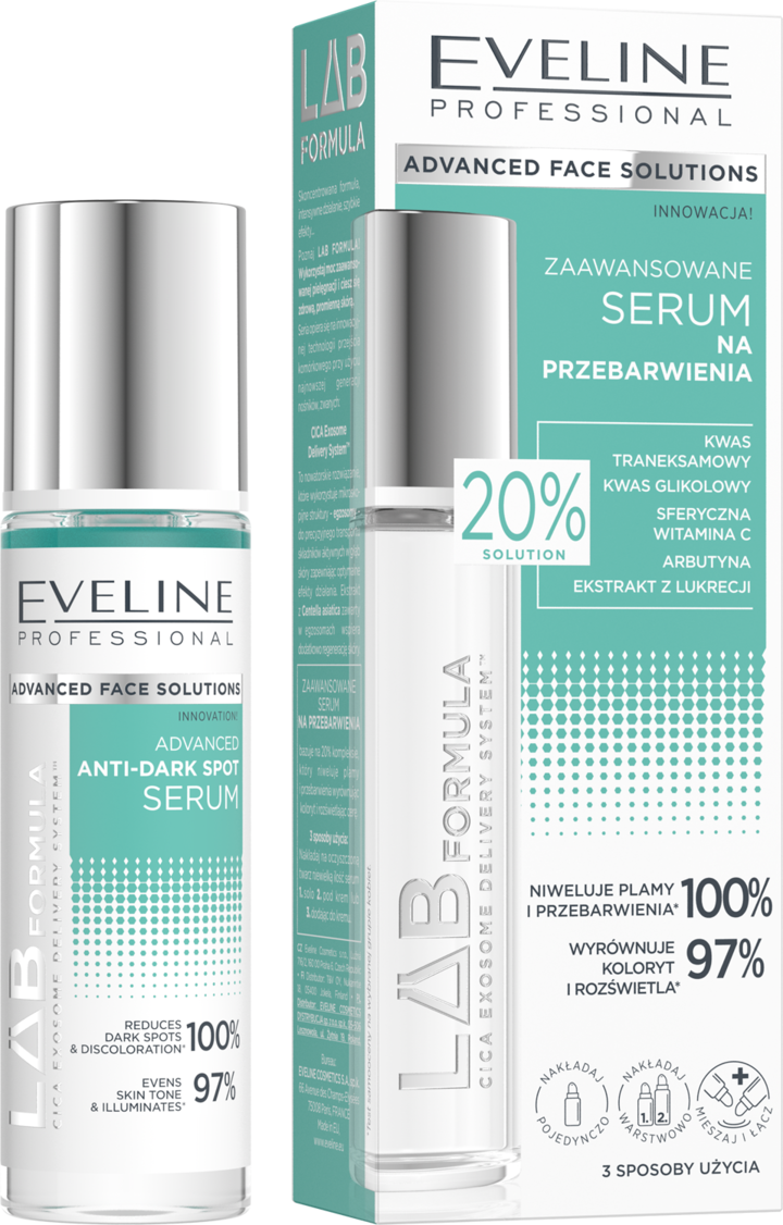 EVELINE COSMETICS, Advanced Face Solutions LAB Formula, serum do twarzy na przebarwienia, 30 ml ...