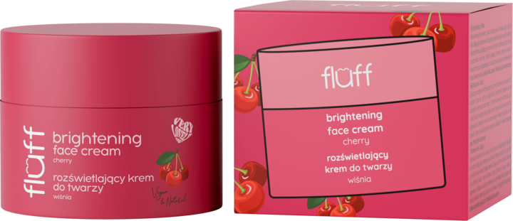 FLUFF, krem do twarzy, rozświetlający, Wiśnia, 50 ml | Drogeria Rossmann.pl