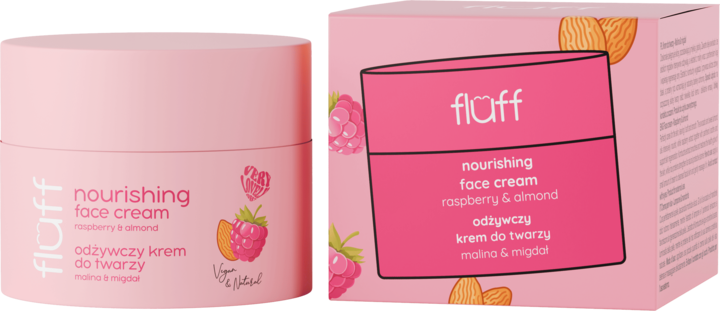 FLUFF, krem do twarzy, odżywczy, Malina i Migdał, 50 ml | Drogeria ...