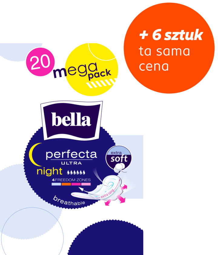 BELLA, Perfecta Ultra Night, podpaski higieniczne, ze skrzydełkami, na ...