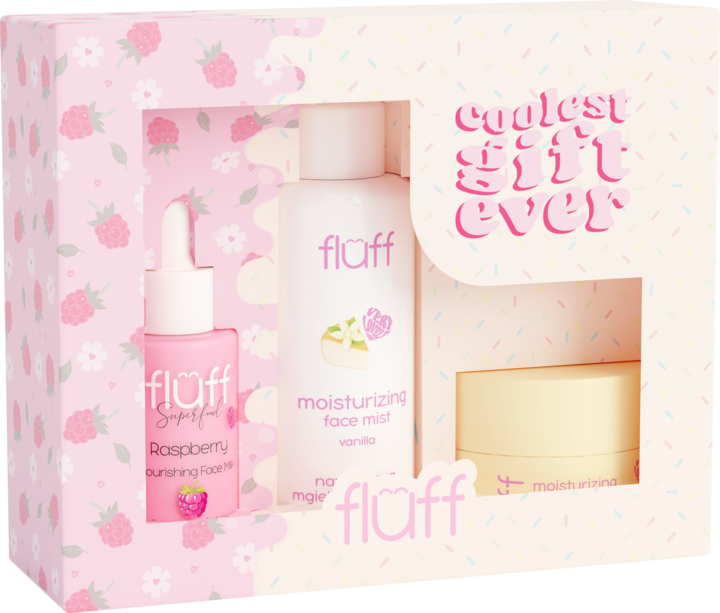 FLUFF, , zestaw kosmetyków, krem do twarzy SPF 50 + mgiełka do twarzy ...