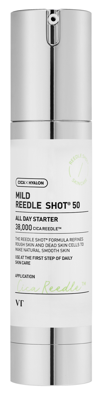 VT COSMETICS, Cica x Hyalon Mild Reedle Shot 50, booster do twarzy, poprawiający teksturę skóry ...