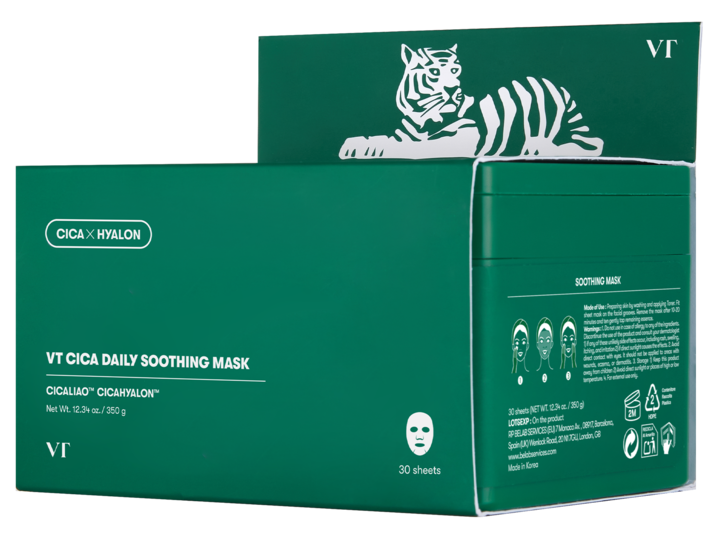 VT COSMETICS, Cica , maski w płachcie, kojące, 30 szt. | Drogeria Rossmann.pl