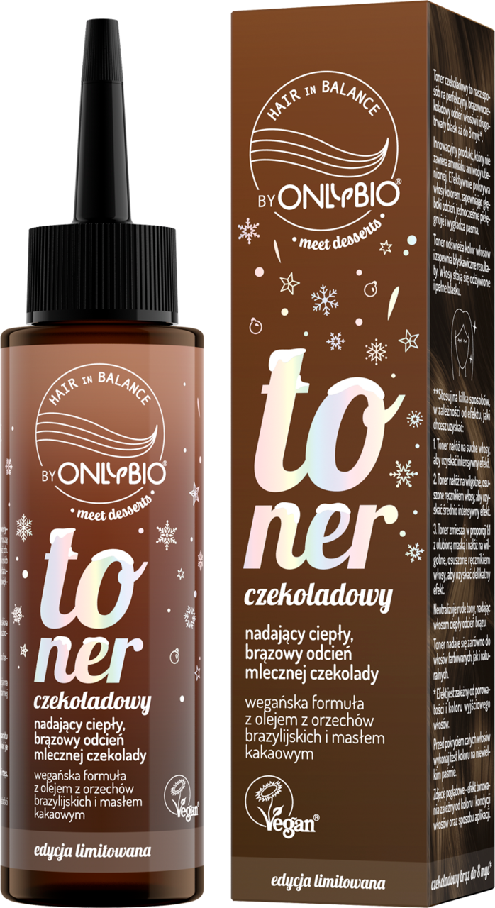 ONLYBIO HAIR IN BALANCE, toner do włosów, Czekoladowy, 100 ml ...