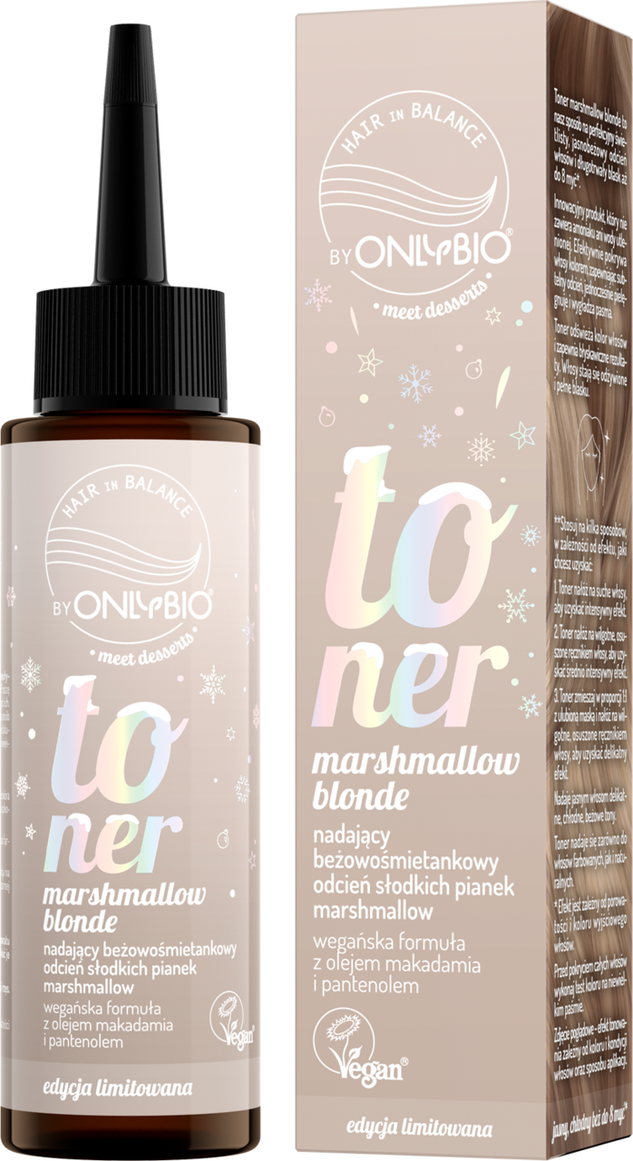 ONLYBIO HAIR IN BALANCE, toner do włosów, Marshmallow Blonde, 100 ml ...