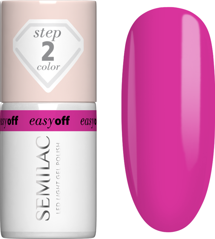 SEMILAC, Easy Off , lakier do paznokci, LED, nr L16 Magenta Crush, 7 ml ...