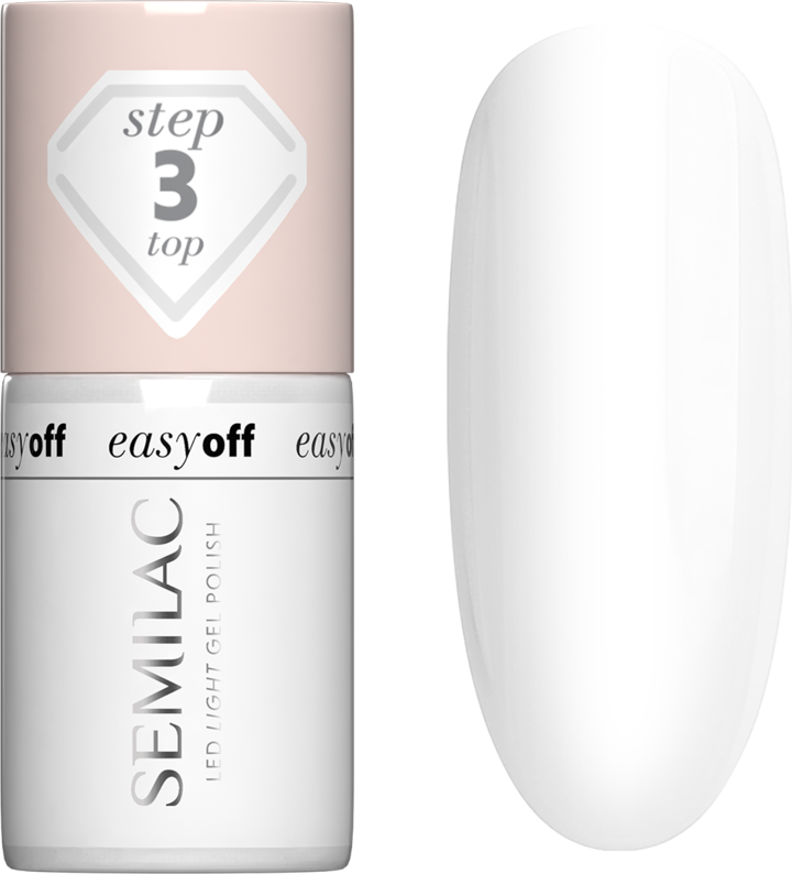 SEMILAC, Easy Off , top coat do lakierów LED, 7 ml | Drogeria Rossmann.pl
