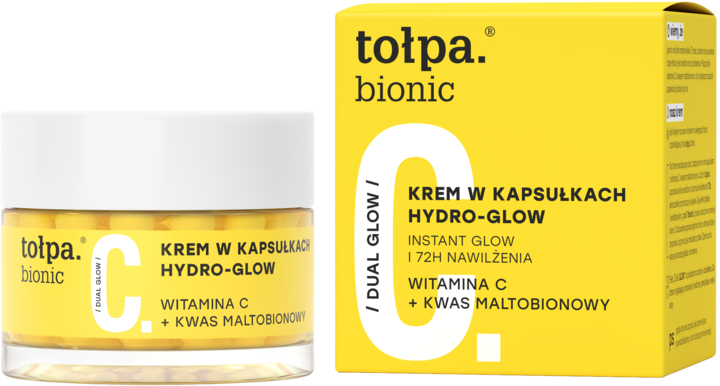 TOŁPA, Bionic Dual Glow, krem do twarzy, w kapsułkach Hydro-Glow, 50 ml ...