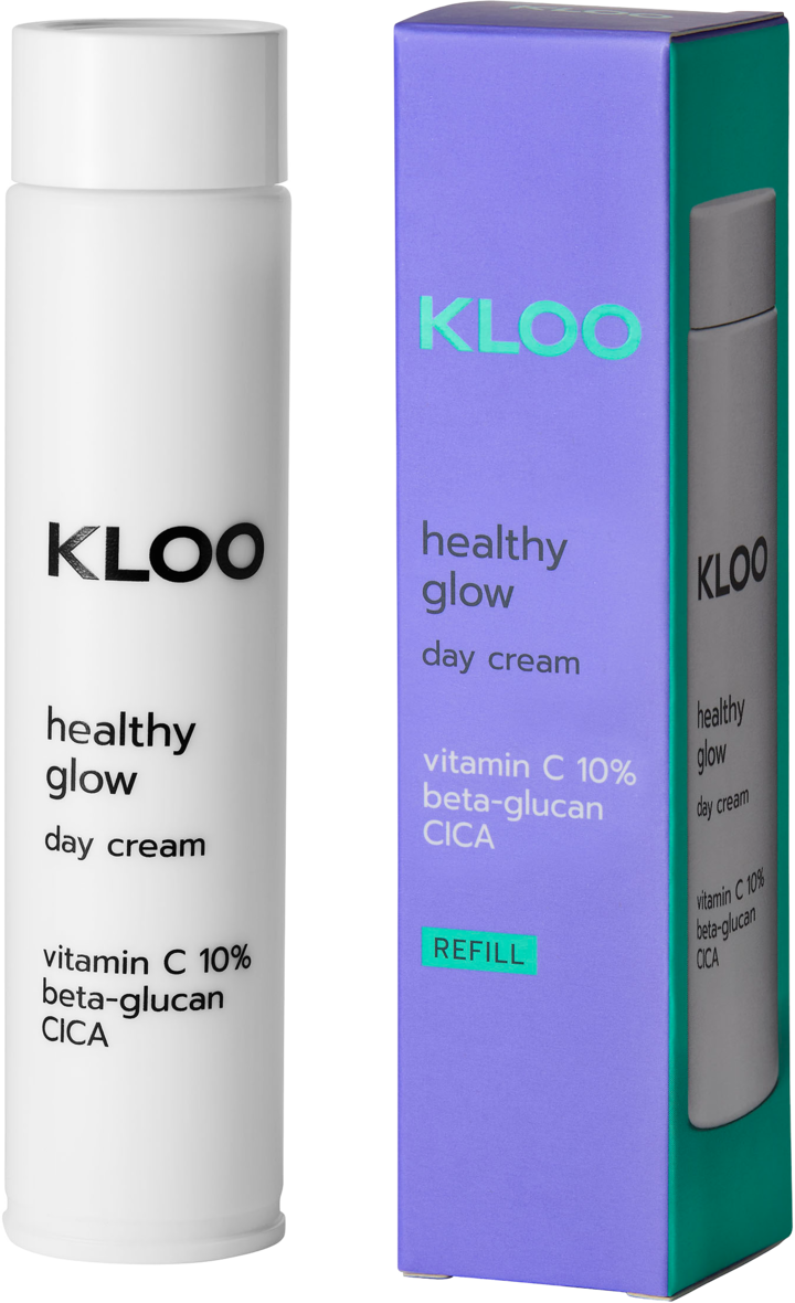 KLOO, Healthy Glow , krem do twarzy, rozświetlająco-nawilżający, na dzień, zapas, 50 ml ...