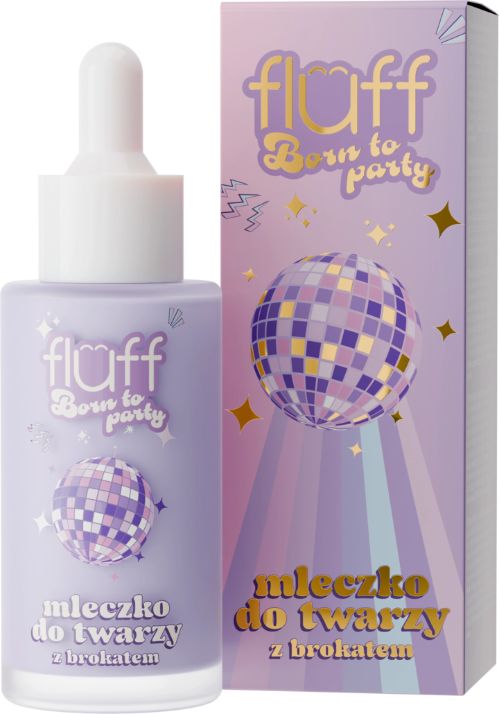 FLUFF, Born to Party , mleczko do twarzy z brokatem, 40 ml | Drogeria ...