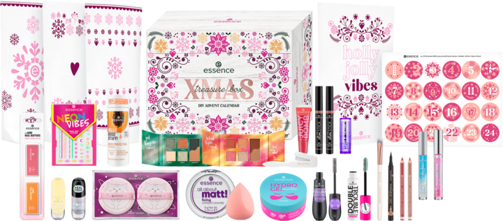 ESSENCE, XMAS Treasure Box, kalendarz adwentowy z kosmetykami do ...
