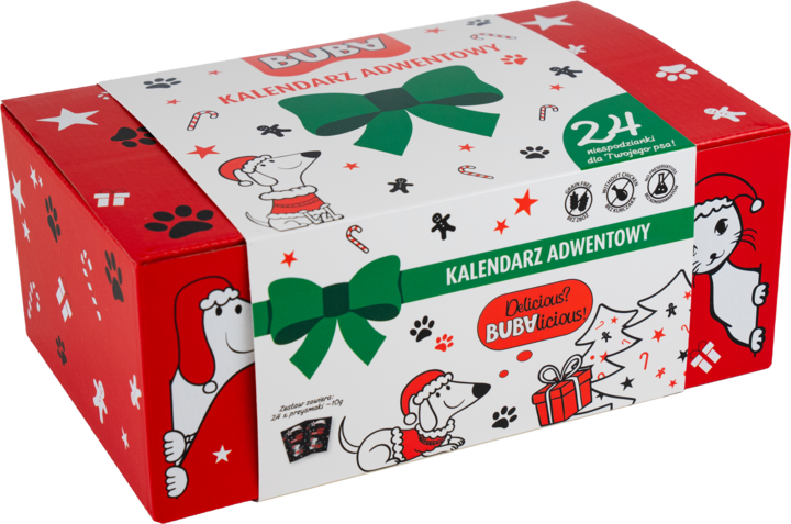 BUBALICIOUS, , kalendarz adwentowy dla psa z przysmakami 24x10g, 24 ...