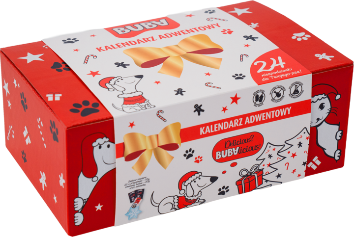 BUBALICIOUS, kalendarz adwentowy dla psa z przysmakami 22x10g, smacznym ...
