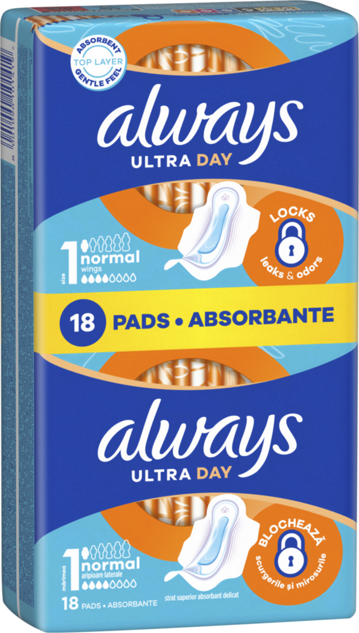 ALWAYS, Ultra Day, podpaski higieniczne, ze skrzydełkami, Normal, 18 ...