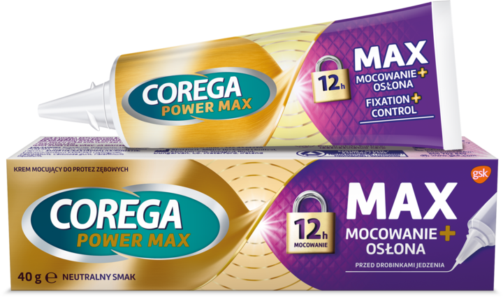 COREGA, Power Max , krem mocujący do protez zębowych, mocowanie ...